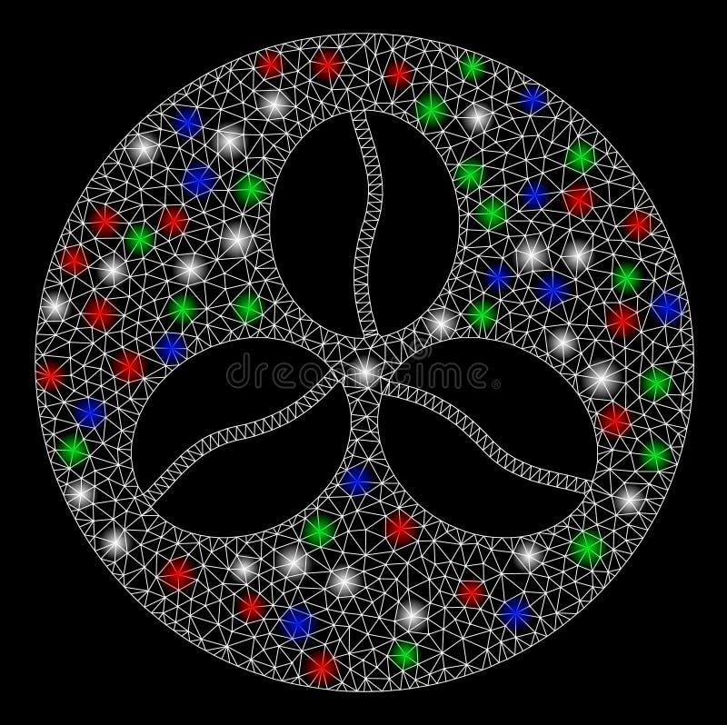 Bright Mesh Network Coffee Beans with Light Spots Stock Vector ...