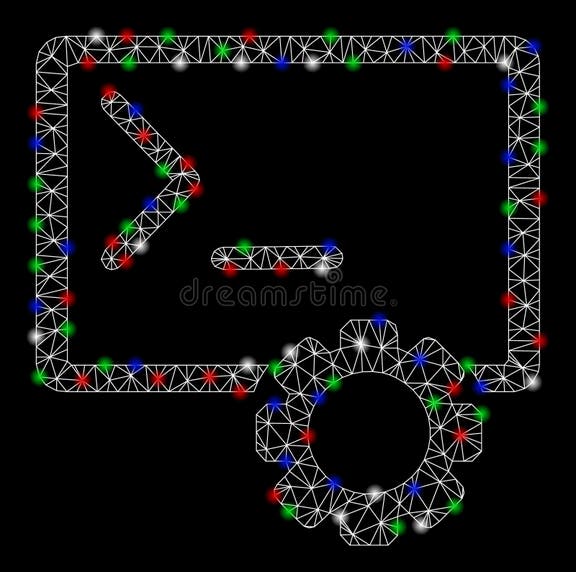 Bright Mesh Network Console Administration with Light Spots Stock ...