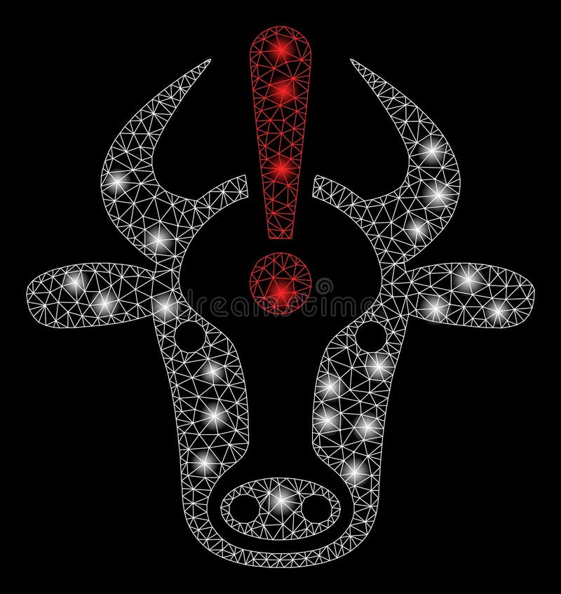 Bright Mesh Network Cow Error with Flash Spots Stock Vector ...