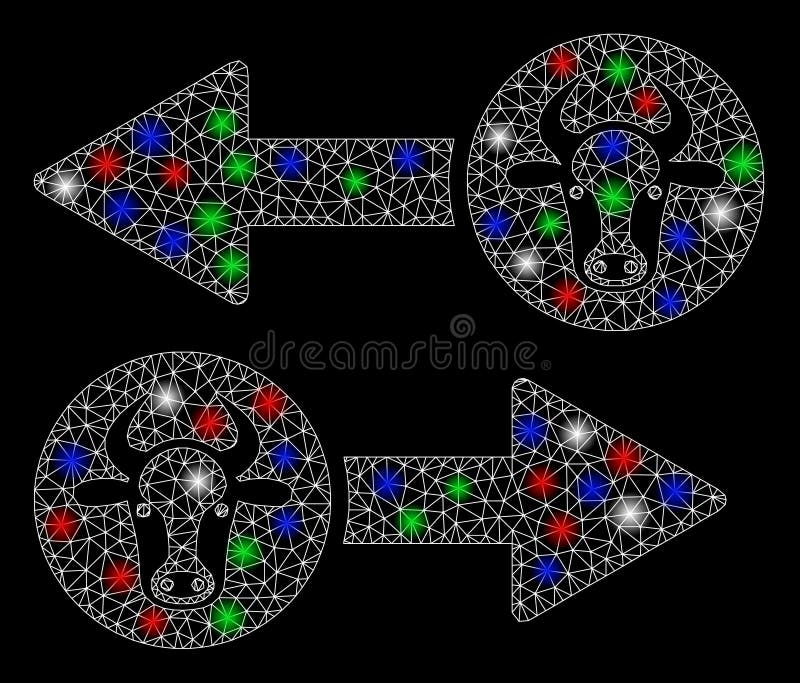 Bright Mesh Network Cow Exchange Arrows with Flash Spots Stock ...