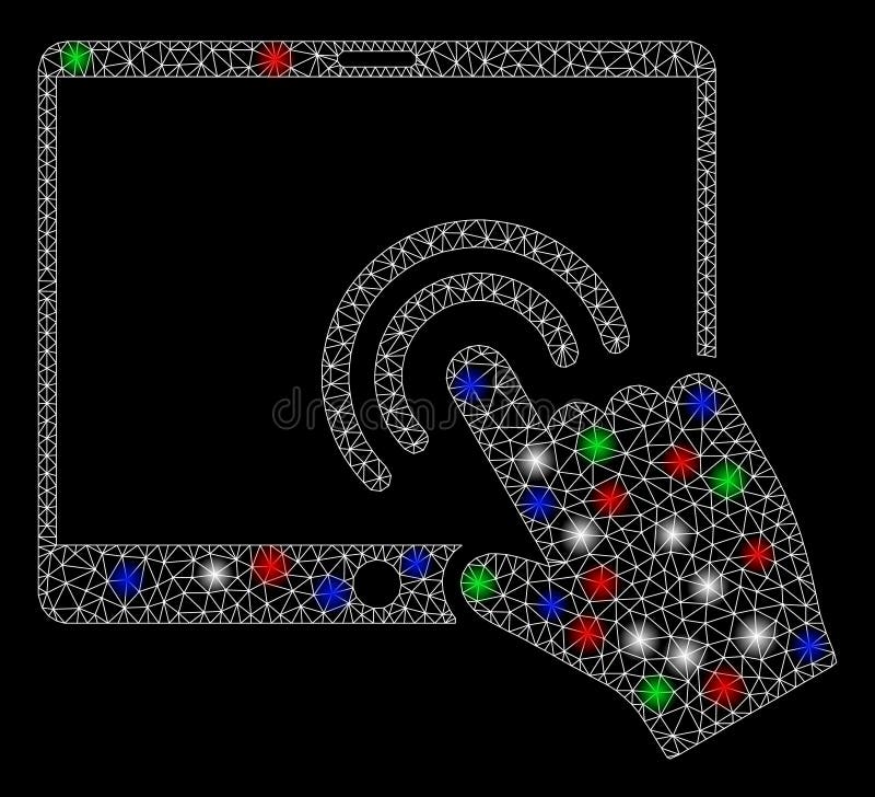 Bright Mesh Network Double Click Tablet with Flash Spots Stock Vector ...