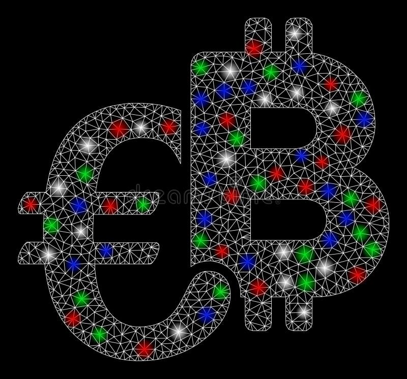 Bright Mesh Network Euro Bitcoin Symbols with Flare Spots Stock Vector ... Bright Mesh Network Euro Bitcoin Symbols with Flare Spots Stock Vector ...