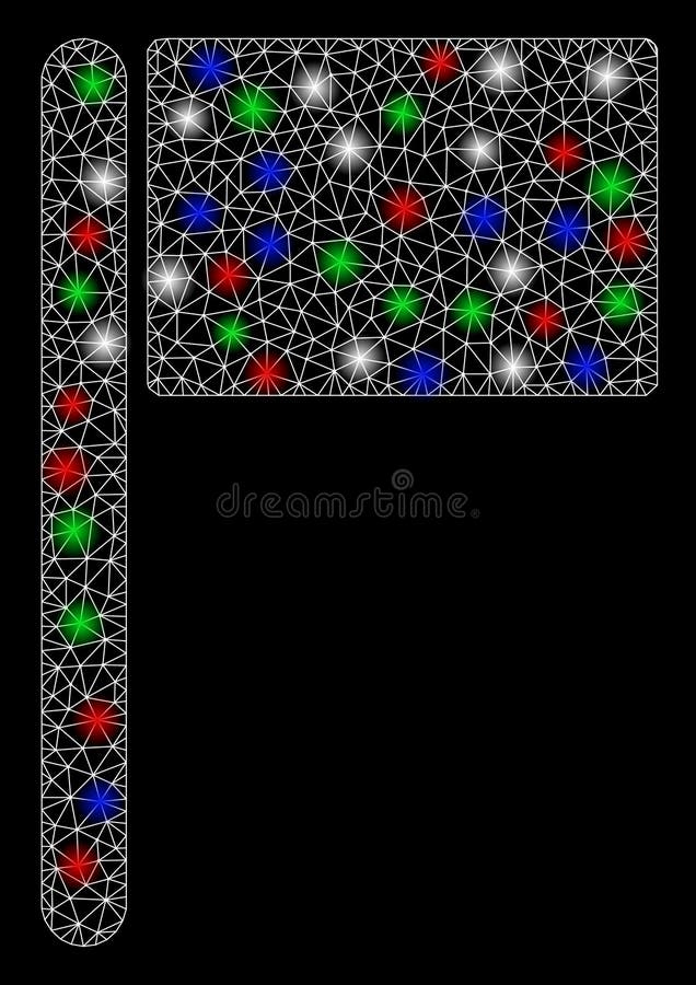 Bright Mesh Network Flag with Flare Spots Stock Vector - Illustration ...