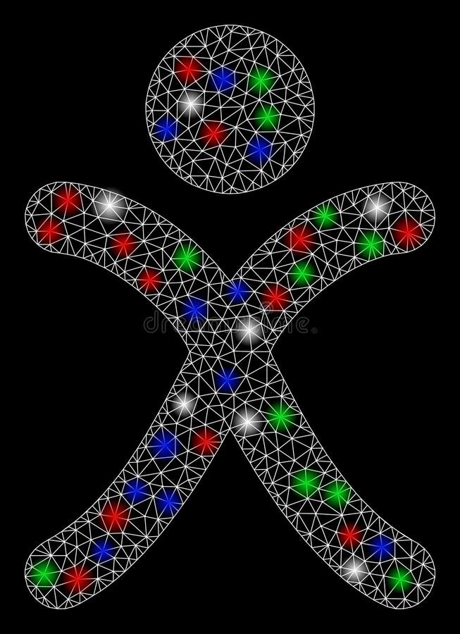 Bright Mesh Network X Generation Boy with Light Spots Stock Vector ...
