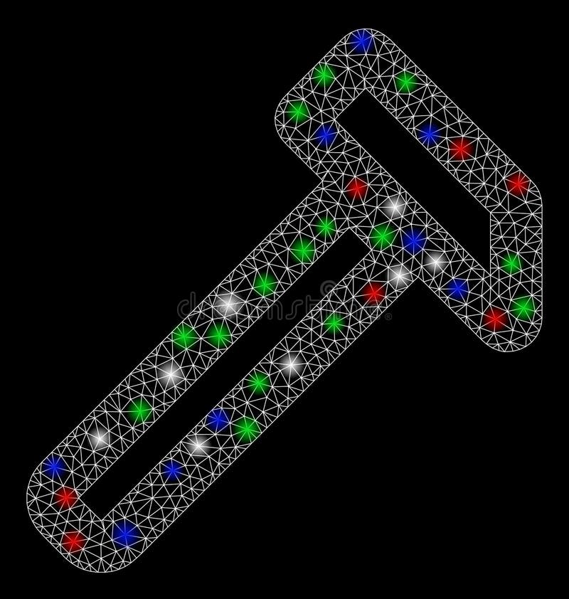 Bright Mesh Network Hammer with Flare Spots Stock Vector - Illustration ...