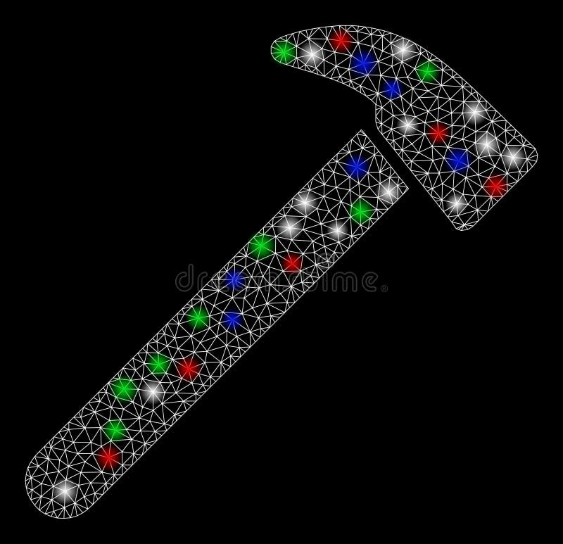 Bright Mesh Network Hammer with Flare Spots Stock Vector - Illustration ...