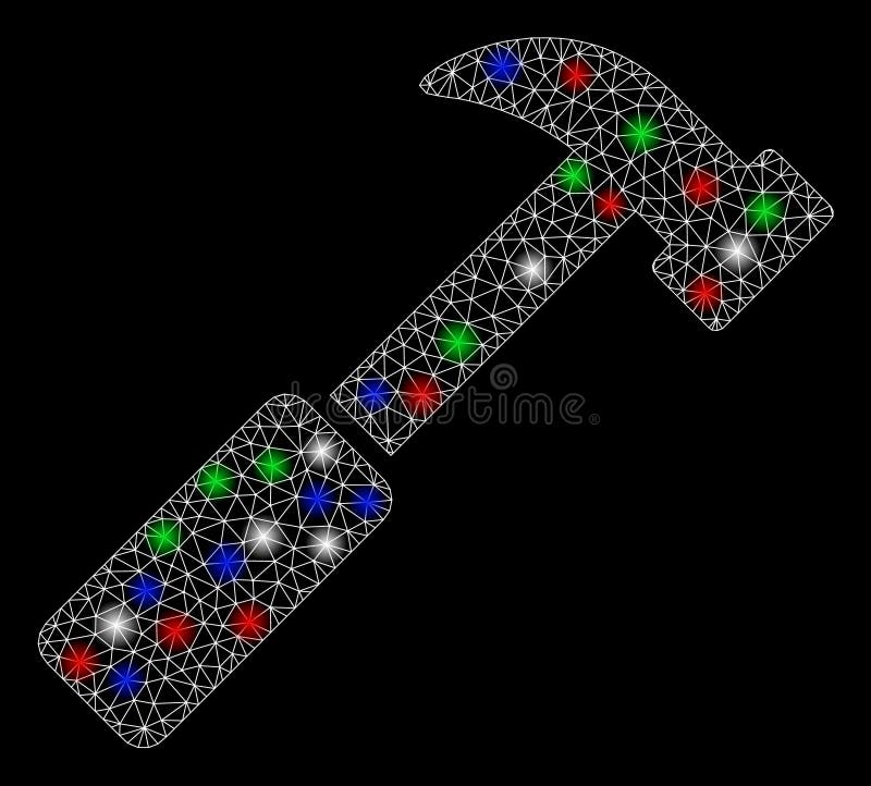 Bright Mesh Network Hammer with Flash Spots Stock Illustration ...