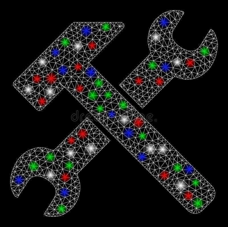 Bright Mesh Network Hammer and Wrench with Flare Spots Stock ...