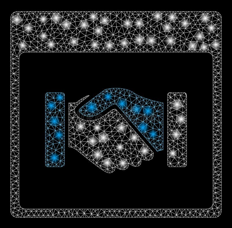 Bright Mesh Network Handshake Calendar Page with Light Spots Stock ...