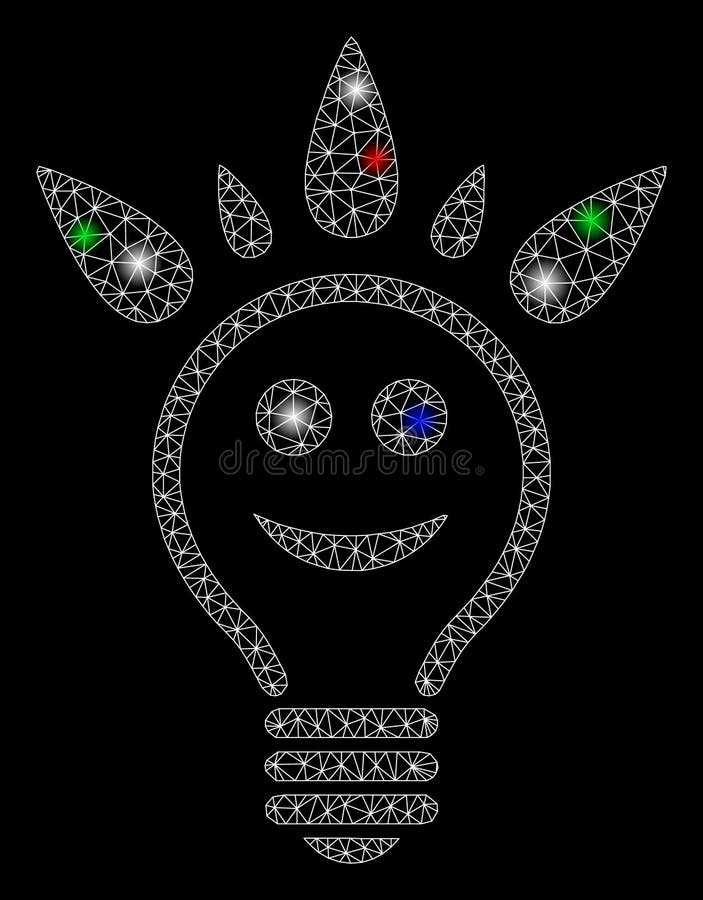 Bright Mesh Network Happy Light Bulb with Flash Spots Stock ...