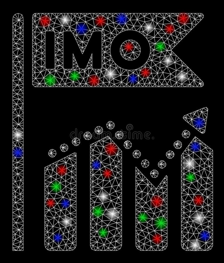 Bright Mesh Network IMO Chart Trend with Light Spots Stock Vector ...