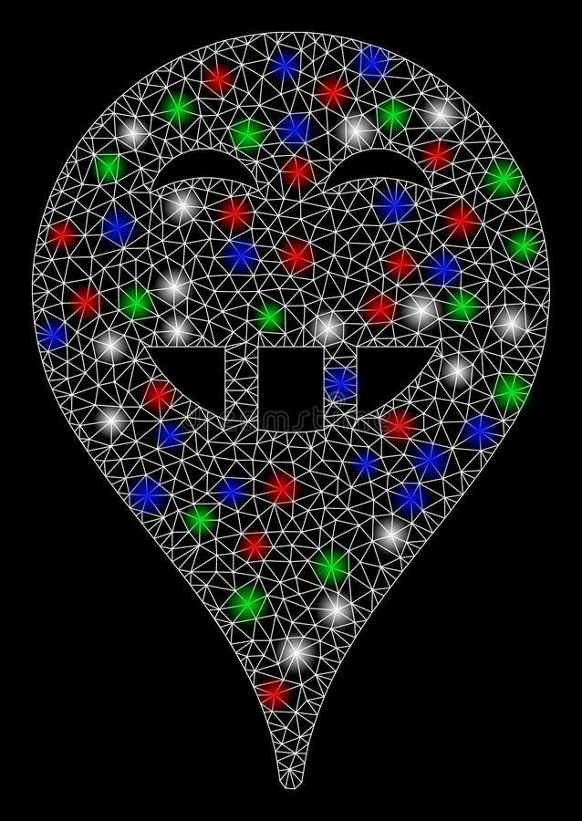 Bright Mesh Network Laugth Smiley Map Marker with Flare Spots Stock ... Bright Mesh Network Laugth Smiley Map Marker with Flare Spots Stock ...