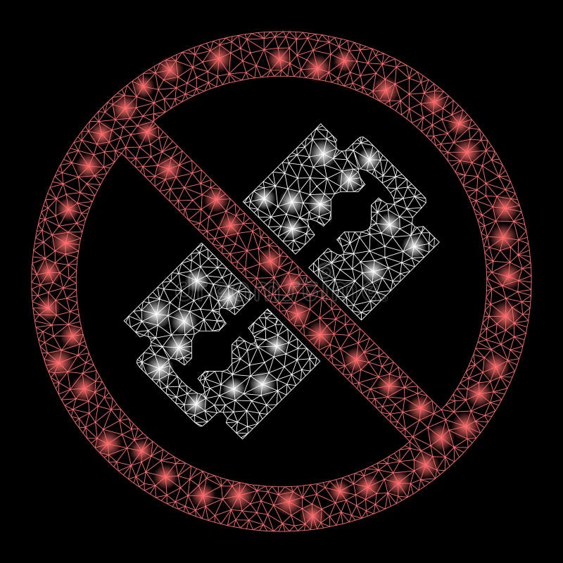 Bright Mesh Network No Razor Blade with Flash Spots Stock Illustration ...