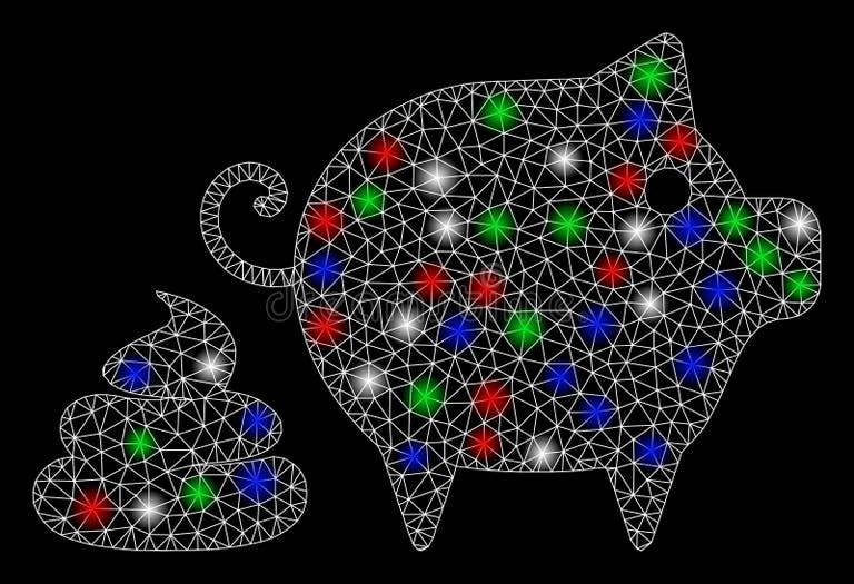 Bright Mesh Network Pig Shit with Light Spots Stock Vector ...