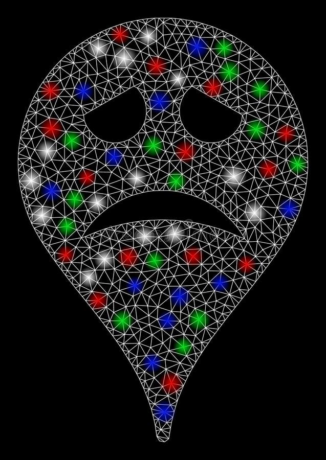 Bright Mesh Network Sadly Smiley Map Marker with Flare Spots Stock ... Bright Mesh Network Sadly Smiley Map Marker with Flare Spots Stock ...