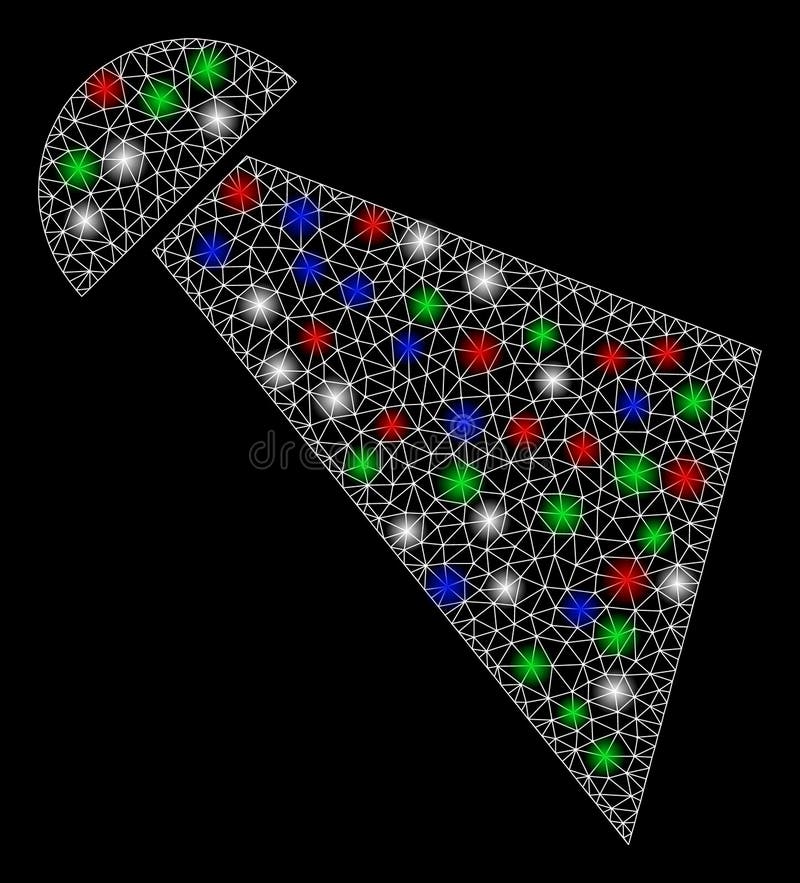 Bright Mesh Network Searchlight Beam with Flare Spots Stock Vector ...