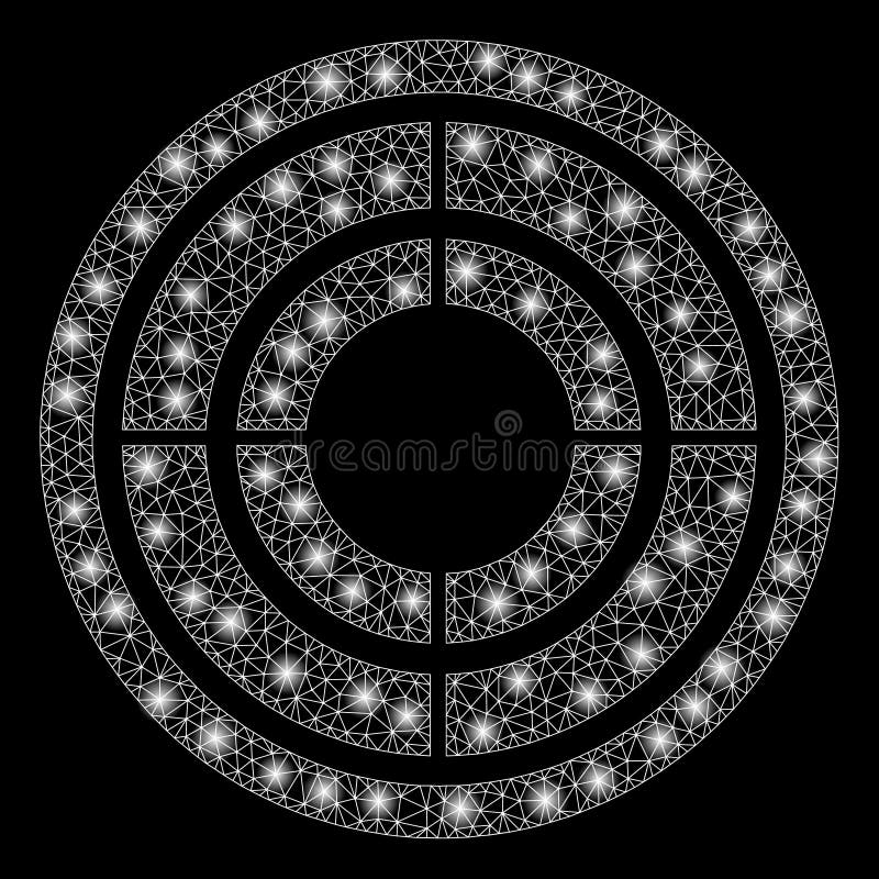 Bright Mesh Network Target with Flare Spots Stock Vector - Illustration ...