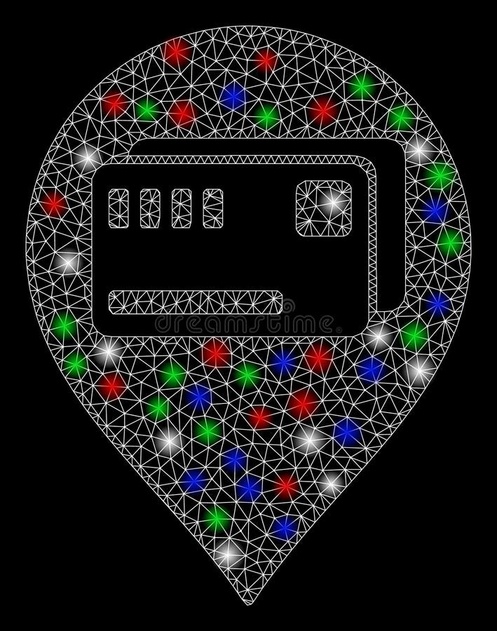 Bright Mesh Network Tickets Map Marker with Flare Spots Stock Vector ...