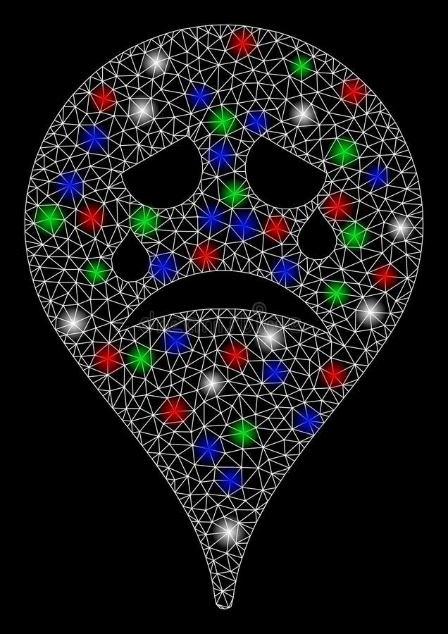 Bright Mesh Network Tiers Smiley Map Marker with Flash Spots Stock ...