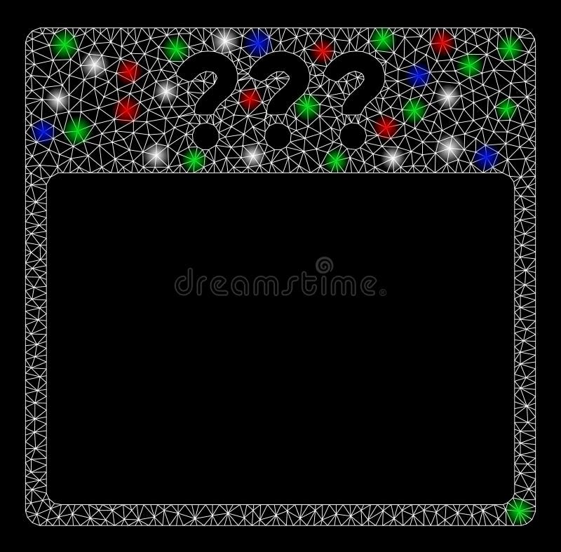Bright Mesh Network Unknown Calendar Page with Flash Spots Stock Vector ...