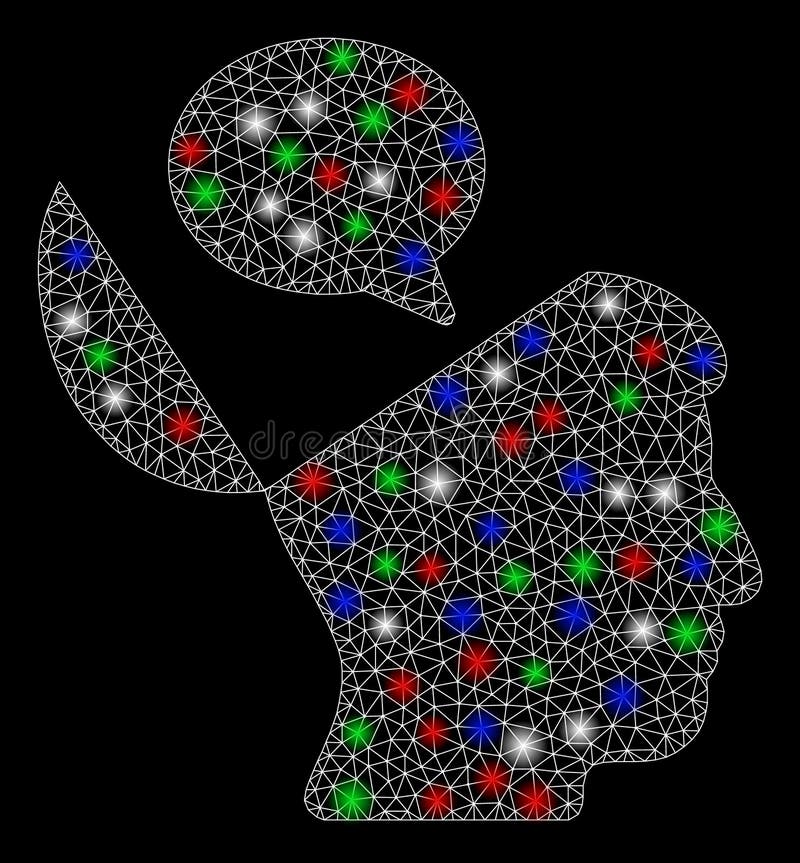 Bright Mesh 2D Open Mind Opinion with Flash Spots Stock Vector ...