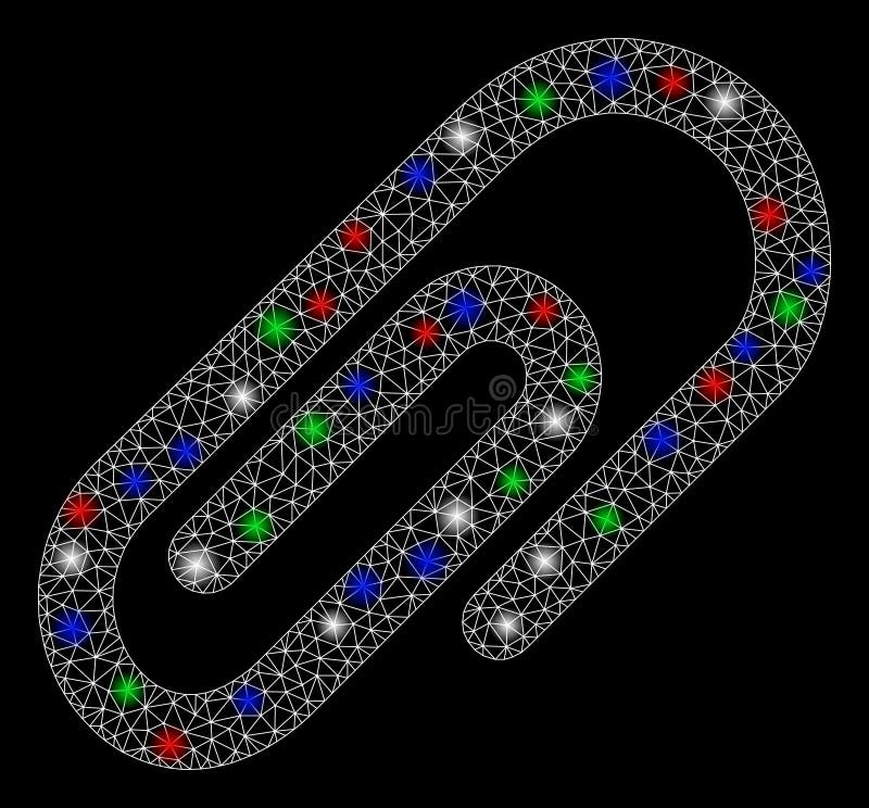 Bright Mesh 2D Paperclip with Flash Spots Stock Vector - Illustration ...