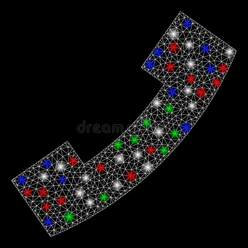 Bright Mesh 2D Phone with Flash Spots Stock Vector - Illustration of ...