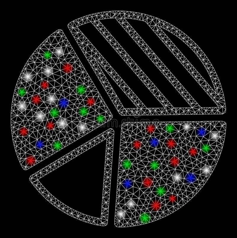 Bright Mesh 2D Pie Chart with Flare Spots Stock Vector - Illustration ...