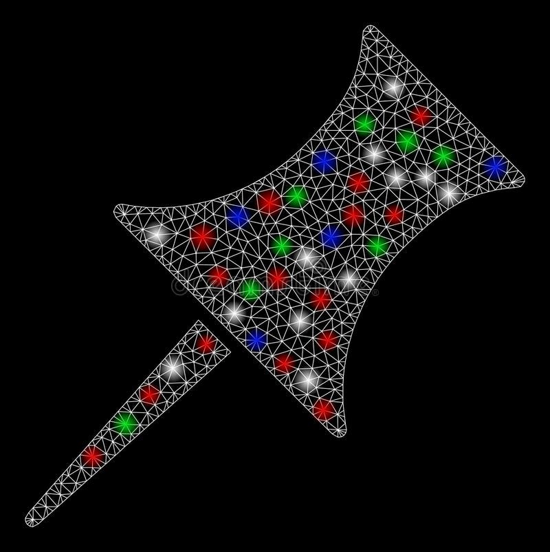 Bright Mesh 2D Pin with Flare Spots Stock Vector - Illustration of ...