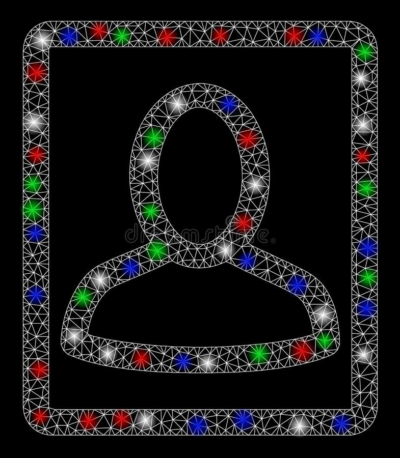 Bright Mesh Wire Frame Portrait with Flare Spots Stock Vector ...