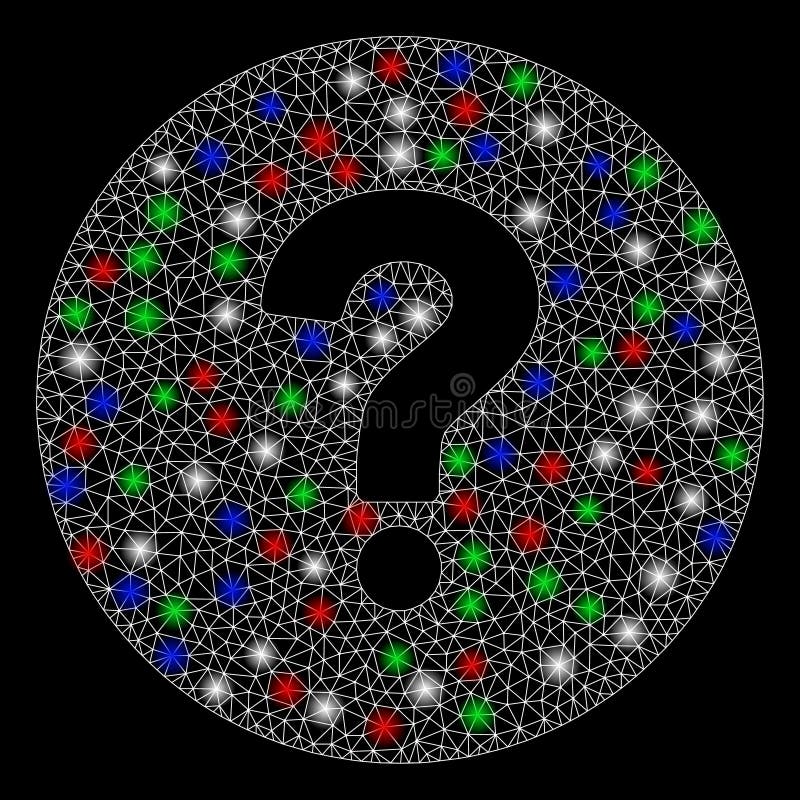 Bright Mesh Network Query with Light Spots Stock Vector - Illustration ...