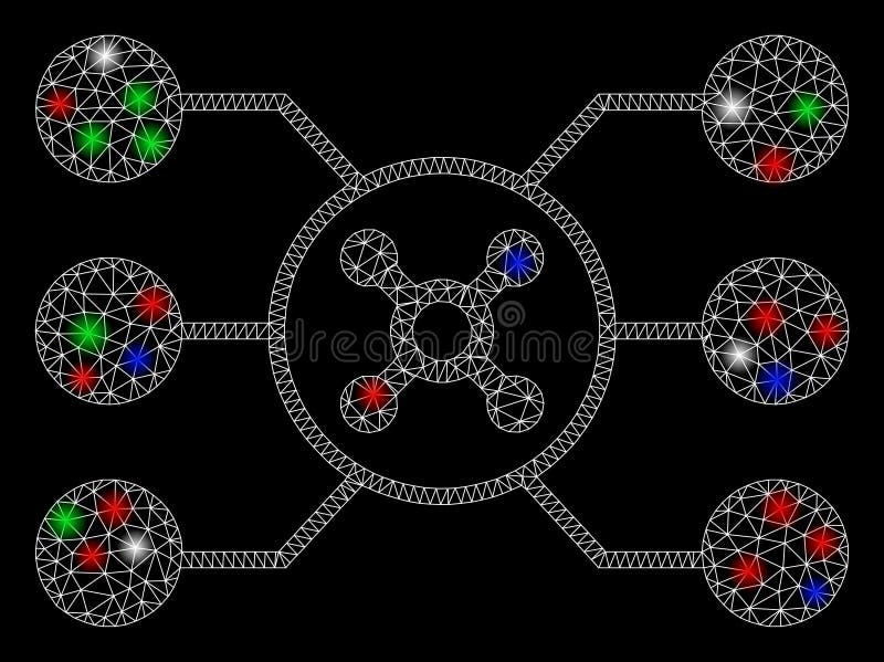Bright Mesh 2D Roulette Circuit with Flash Spots Stock Vector ...