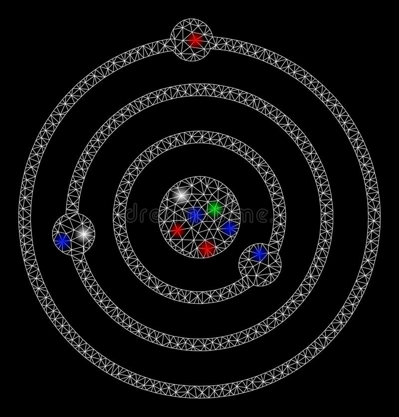 Bright Mesh Wire Frame Solar System with Light Spots Stock Vector ...