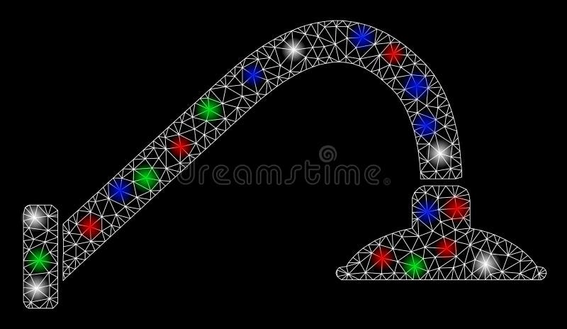 Bright Mesh 2D Tap Mixer with Light Spots Stock Vector - Illustration ...