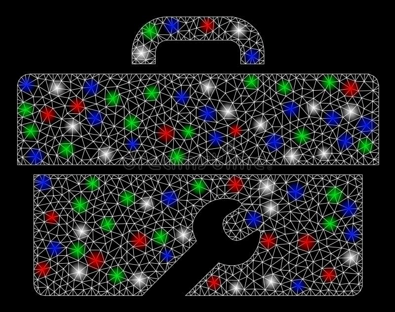 Bright Mesh 2D Toolbox with Light Spots Stock Vector - Illustration of ...