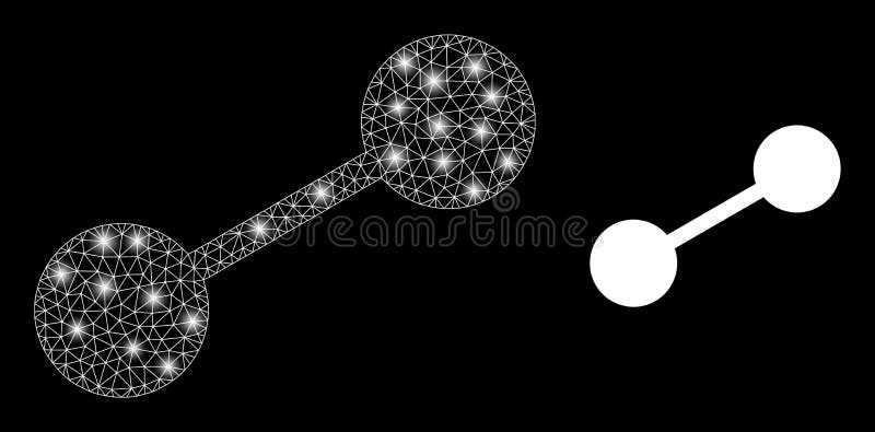 Polygonal Network Mesh Linkage with Lightspots Stock Vector ...