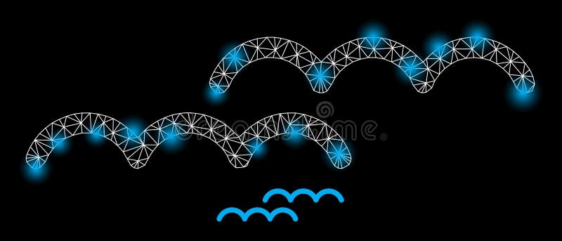 Polygonal 2D Mesh Water Surface with Magic Stock Vector - Illustration ...