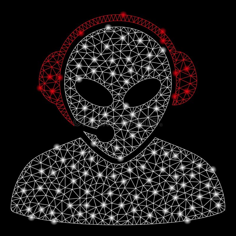Bright Mesh Wire Frame Alien Call Center with Light Spots Stock Vector ... Bright Mesh Wire Frame Alien Call Center with Light Spots Stock Vector ...