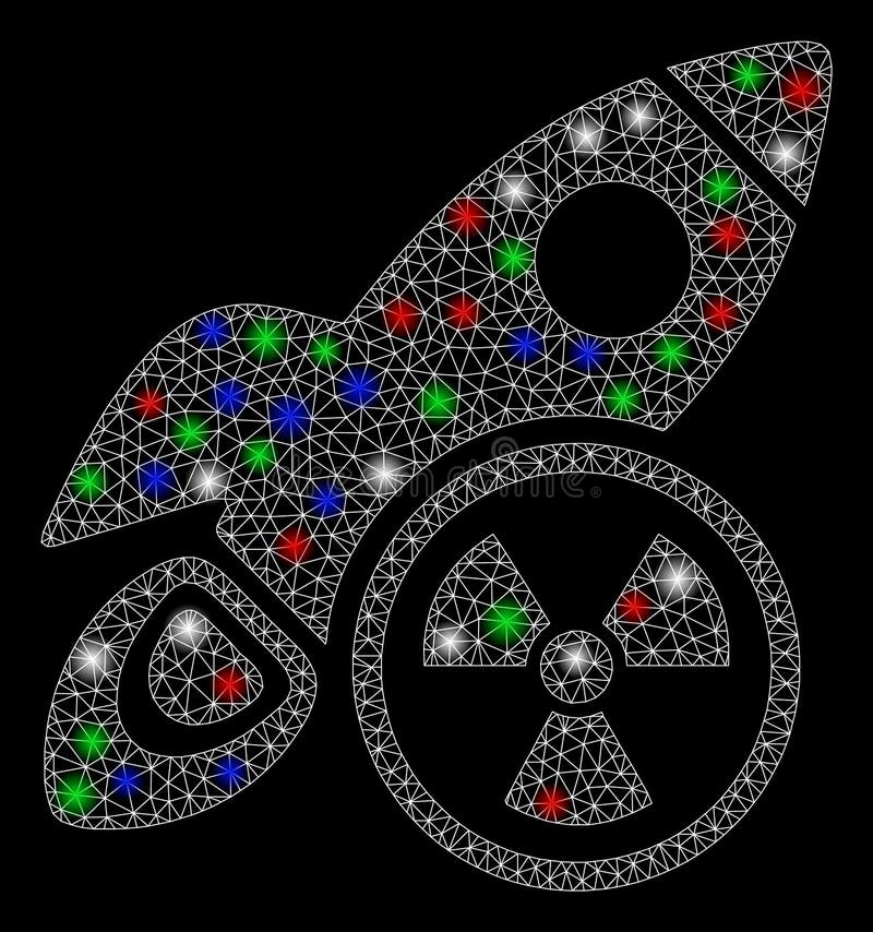 Bright Mesh Wire Frame Atomic Rocket Science with Flash Spots Stock ...