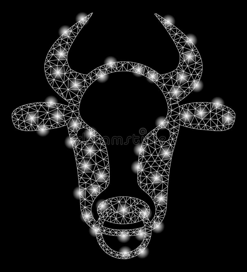 Bright Mesh Wire Frame Bull Ring with Light Spots Stock Vector ...