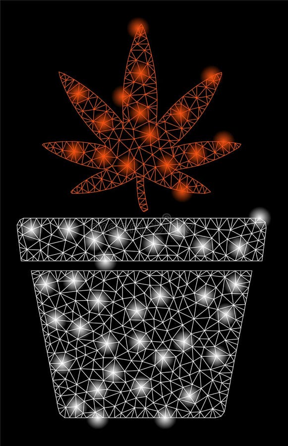 Bright Mesh Wire Frame Cannabis Pot with Flash Spots Stock Vector ... Bright Mesh Wire Frame Cannabis Pot with Flash Spots Stock Vector ...