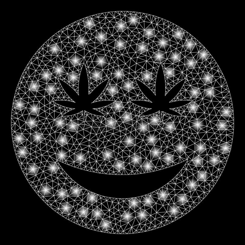 Bright Mesh Wire Frame Cannabis Smiley Smile with Flash Spots Stock ... Bright Mesh Wire Frame Cannabis Smiley Smile with Flash Spots Stock ...