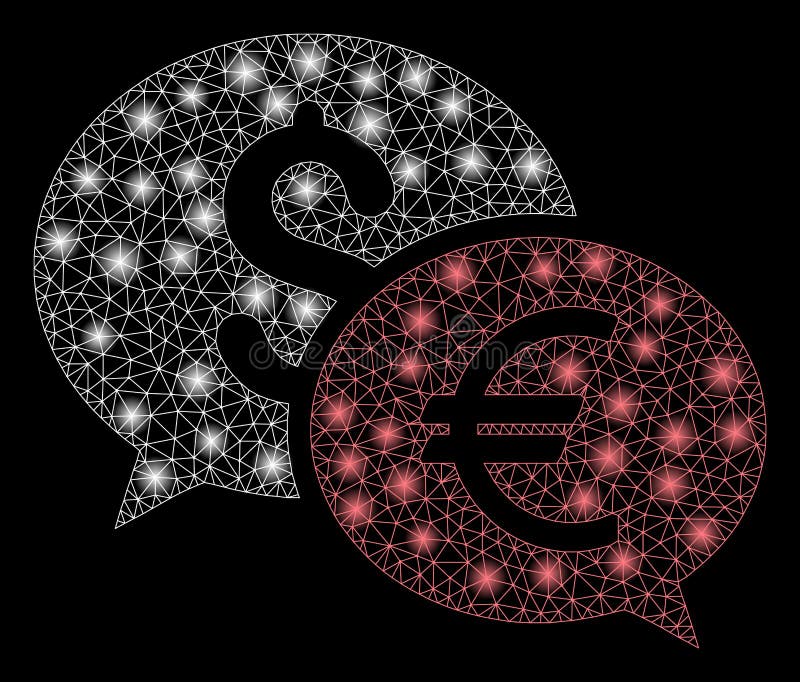 Bright Mesh Wire Frame Currency Transfer Chat with Flare Spots Stock ...