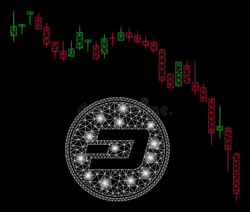 Bright Mesh Wire Frame Dashcoin Panic Fall Chart with Flash Spots Stock ... Bright Mesh Wire Frame Dashcoin Panic Fall Chart with Flash Spots Stock ...