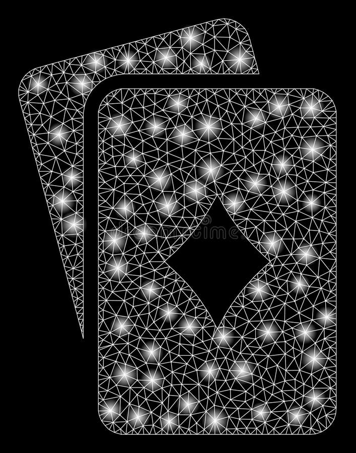 Bright Mesh Wire Frame Diamonds Playing Cards with Light Spots Stock ...