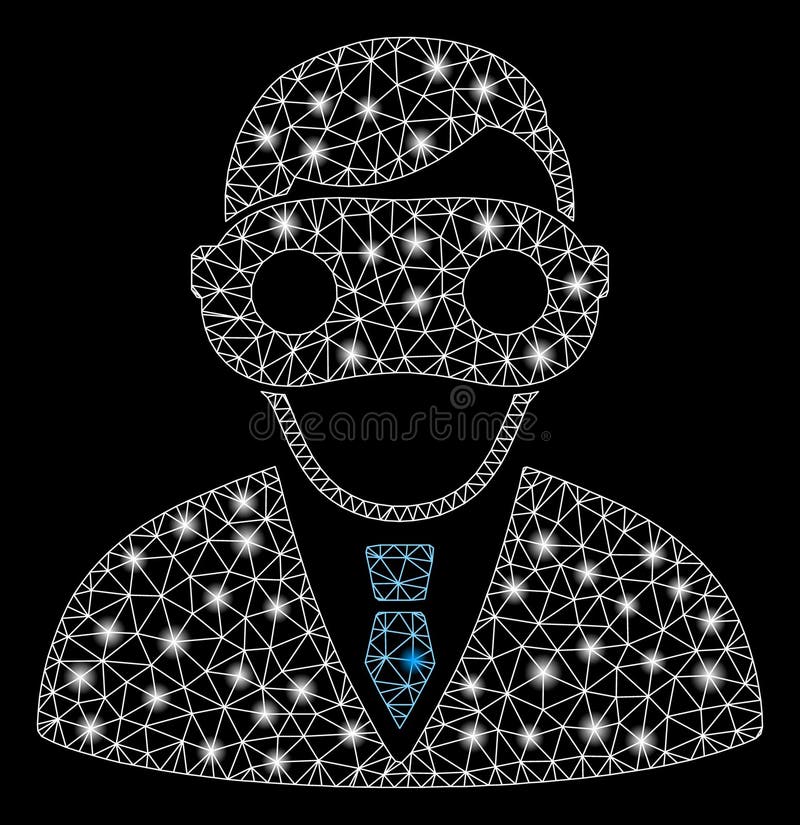 Bright Mesh Wire Frame Extended Reality V2 with Flare Spots Stock ...