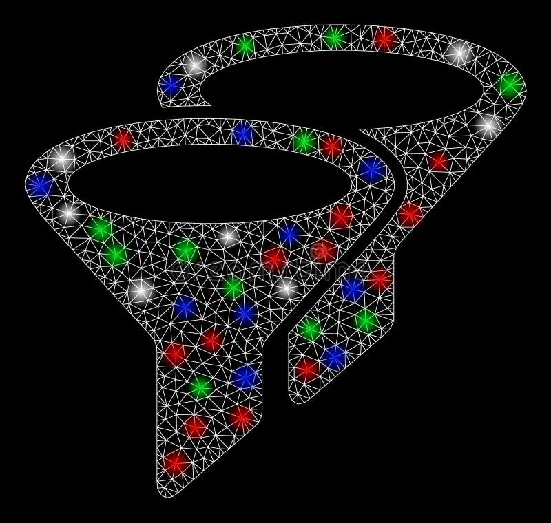 Bright Mesh Wire Frame Filters with Light Spots Stock Illustration ...