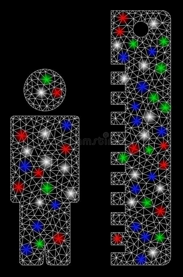 Bright Mesh Wire Frame Height Meter with Flare Spots Stock Vector ... Bright Mesh Wire Frame Height Meter with Flare Spots Stock Vector ...