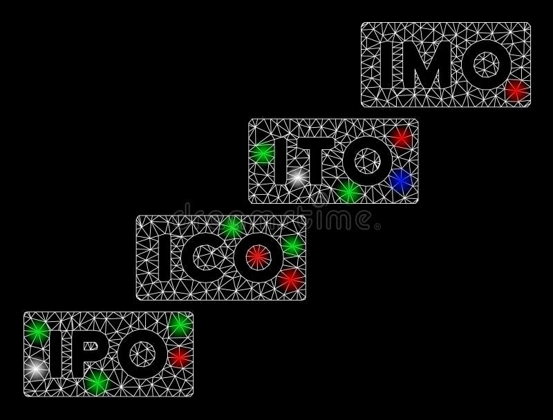 Bright Mesh Wire Frame IMO Levels with Flash Spots Stock Vector ...