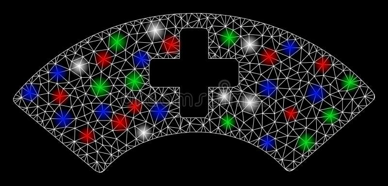 Bright Mesh Wire Frame Medical Visor with Flare Spots Stock ...